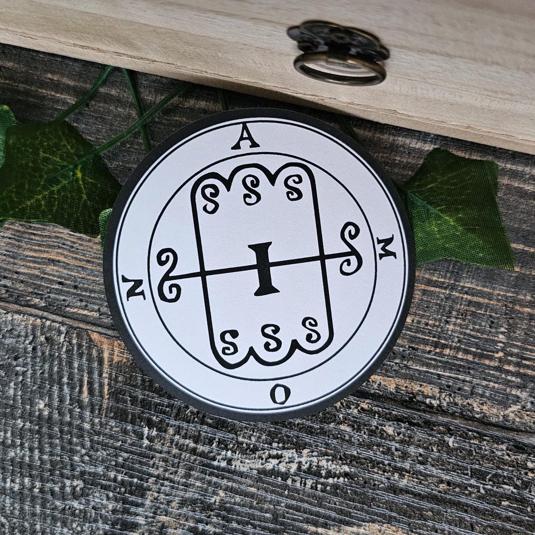 Amon Goetia Sigil Sticker, 72 Occult Grimoire Symbols, the Watchers, Angelic Altar, Water ...