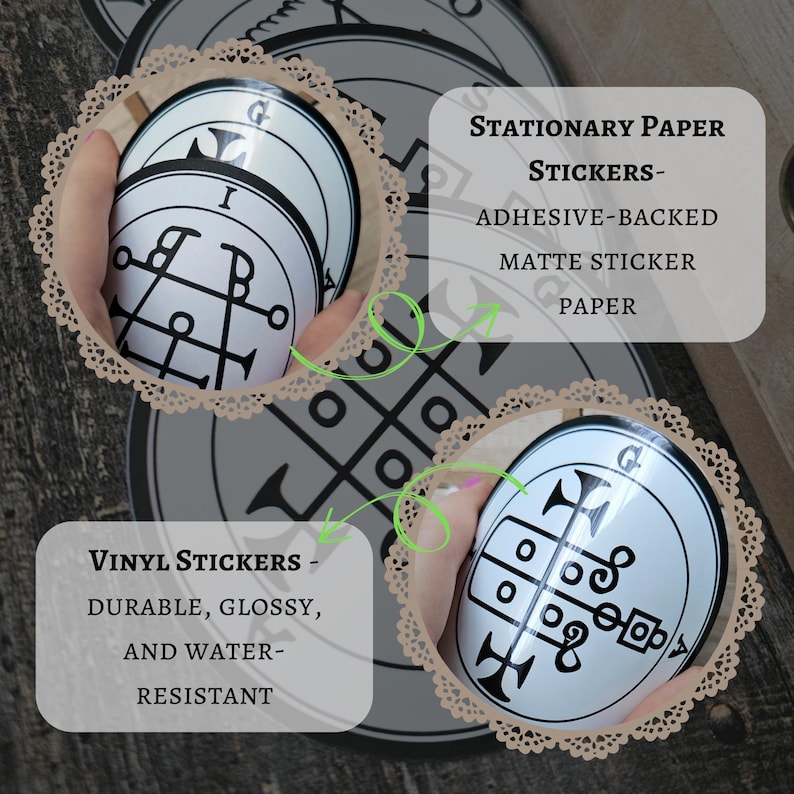 Sallos Goetia Sigil Sticker, 72 Occult Grimoire Symbols, Black Magic ...