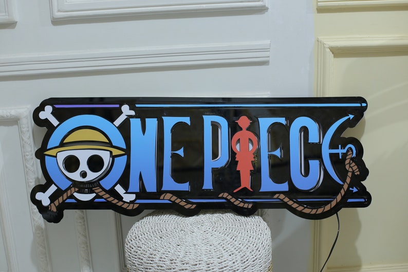 One Piece Wall Art Led Sign , Christmas Gift , Wall Decor , Custom Led ...