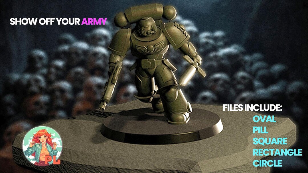 Wargame Base Templates - 3d Print Digital File - Etsy