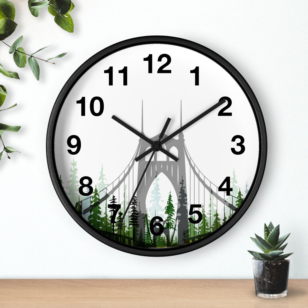 Portland Bridge Wall Clock Lines - Etsy
