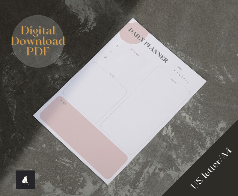 Daily Printable, Printable Daily Planner, Daily Planner Printable ...