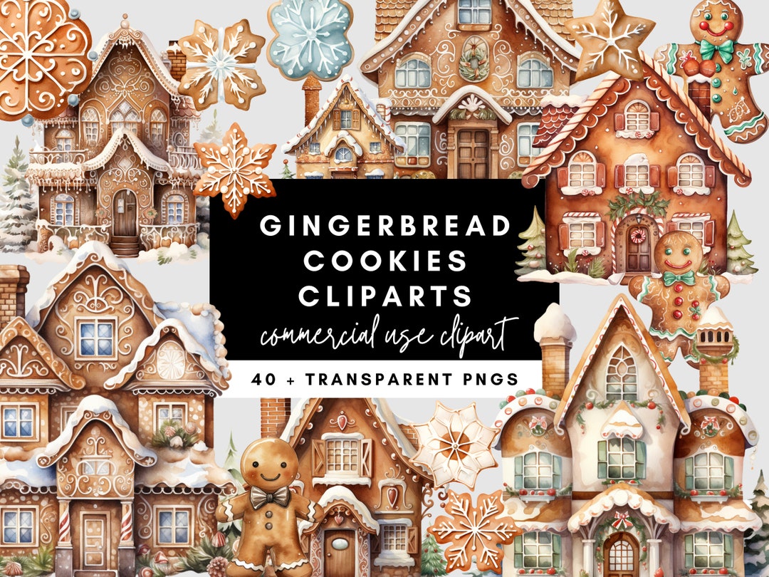 Christmas Gingerbread Man Clipart, Gingerbread House Cookie ...