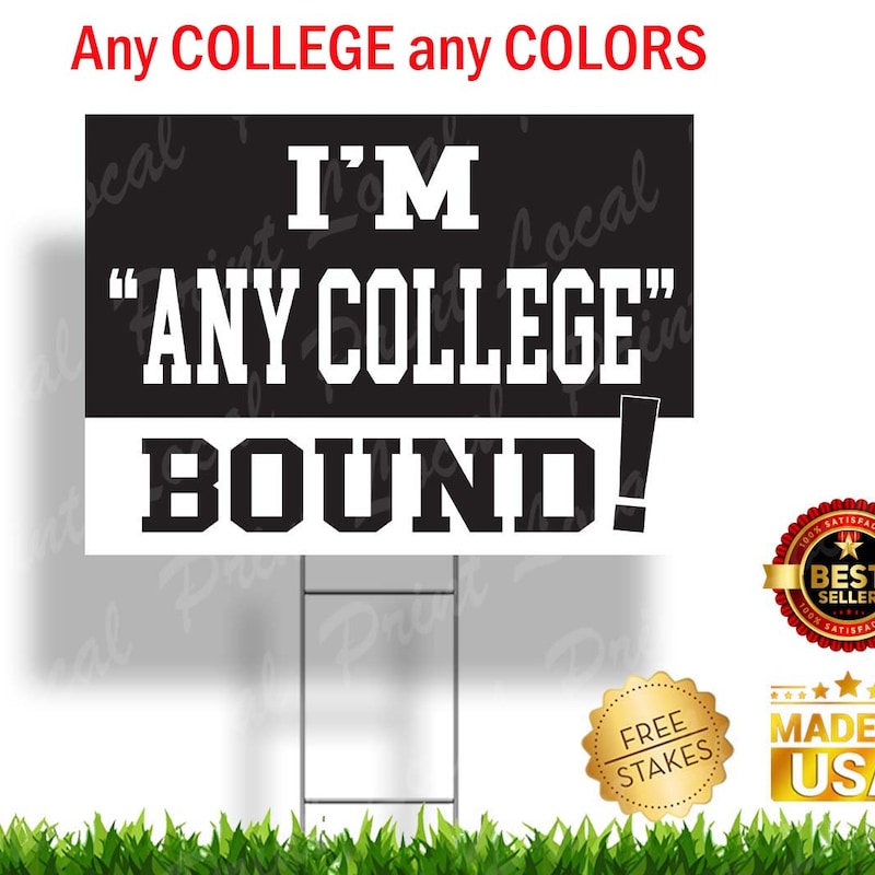 College Bound Yard Sign - Etsy