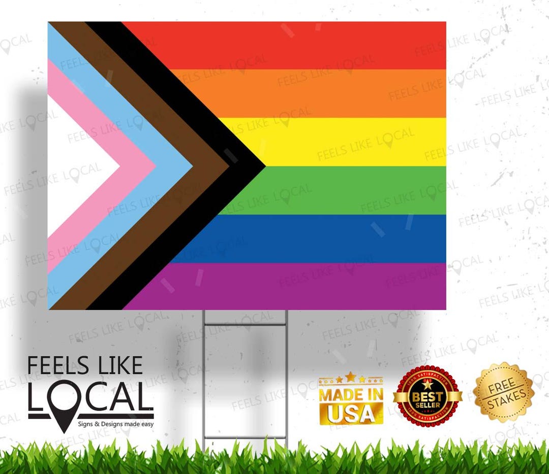 Pride Flag Yard Sign Pride Month Sign Pride Support Yard Sign Lgbt Sign ...