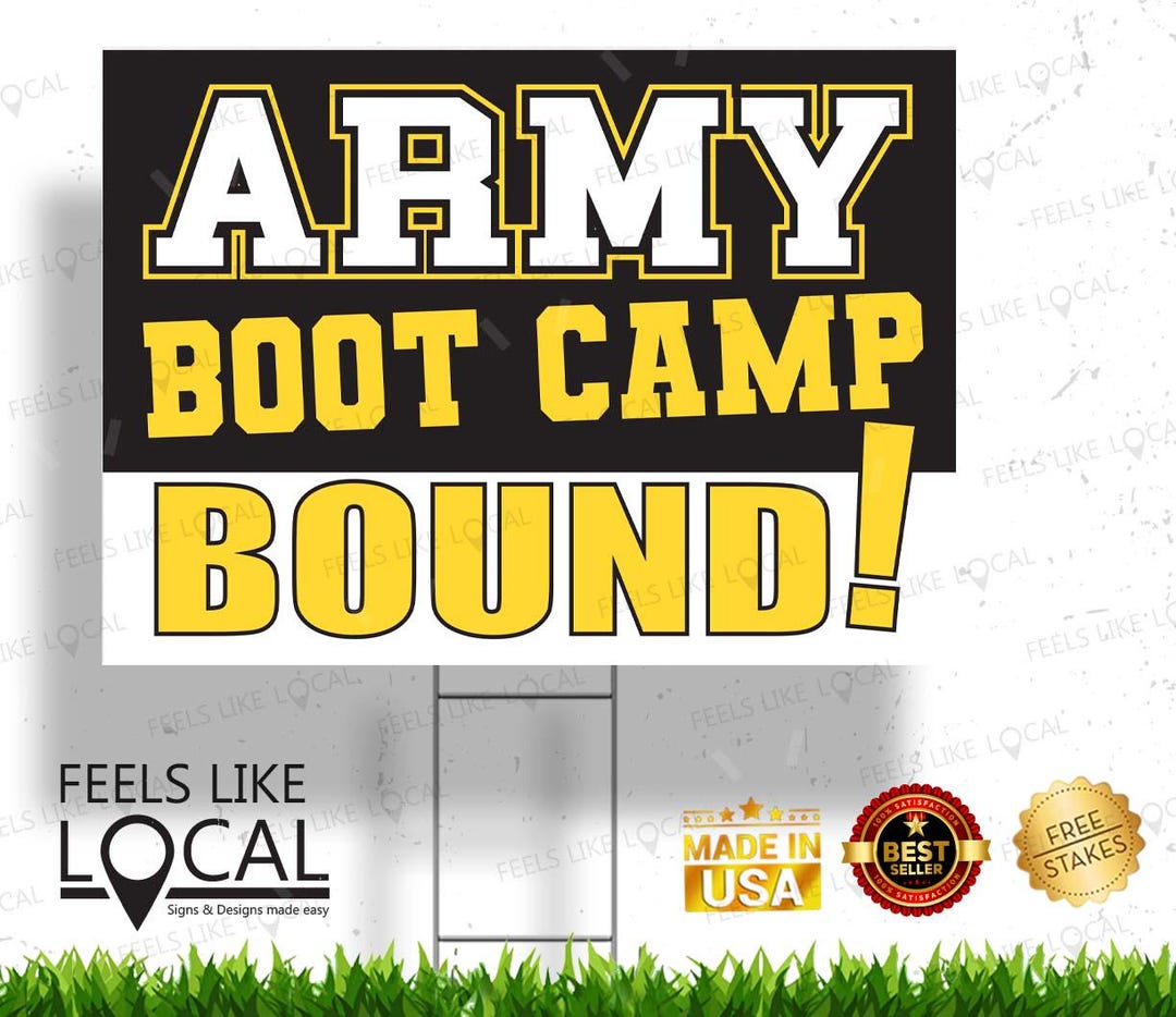 Army Boot Camp Bound Yard Sign Army Gift Army Graduation BCT Army Sign ...