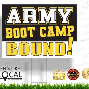 Army Boot Camp Bound Yard Sign Army Gift Army Graduation BCT Army Sign ...