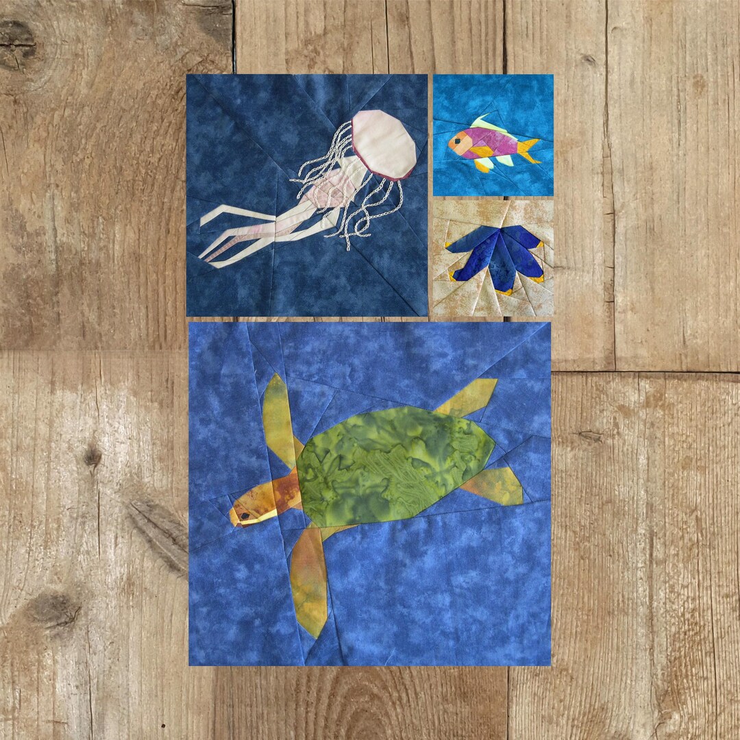 Sea Creatures Paper Piecing Set 3 - Etsy UK