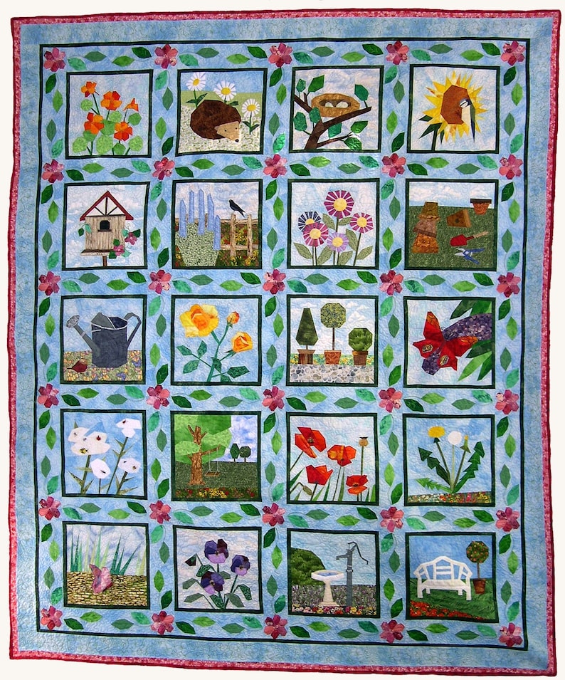 Quilt My Garden Paperpiecing Pattern - Etsy