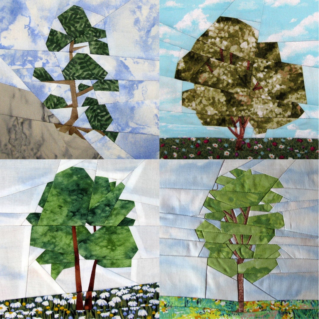 Trees Paper Piecing Set 2 - Etsy