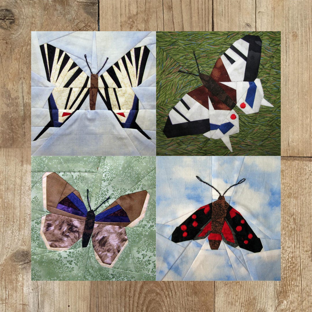Butterflies Paper Piecing Set 3 - Etsy