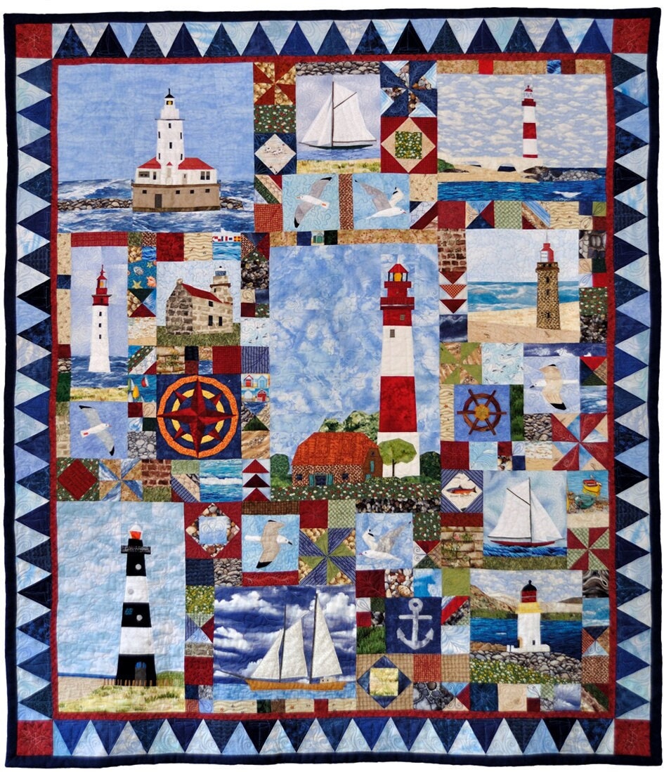 Lighthouse Quilt Paper Piecing Pattern - Etsy