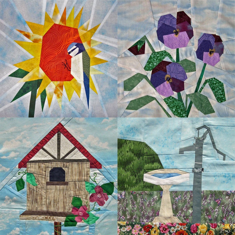 Quilt My Garden Paperpiecing Pattern - Etsy