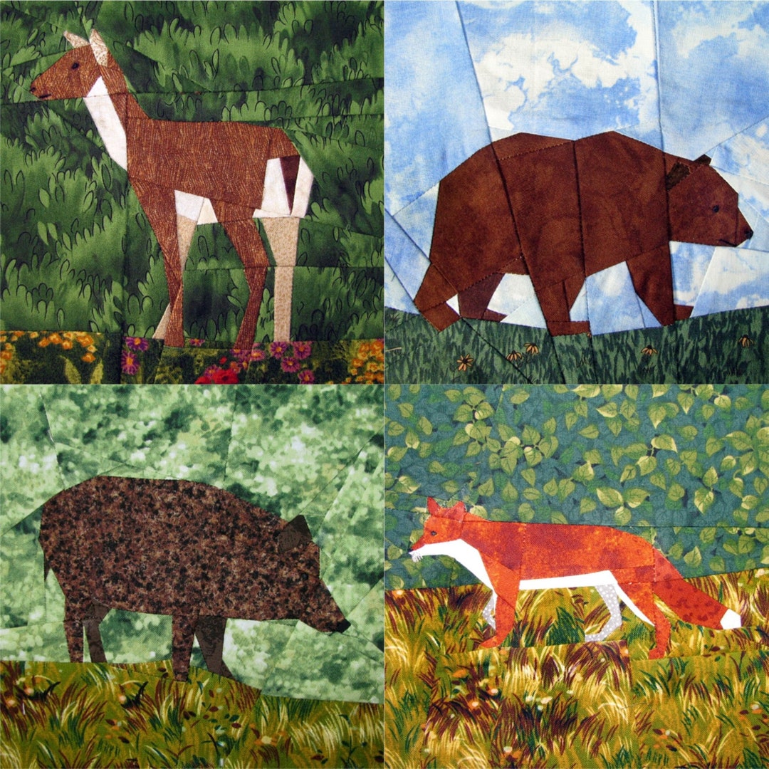 Animals Paperpiecing Set 1 - Etsy