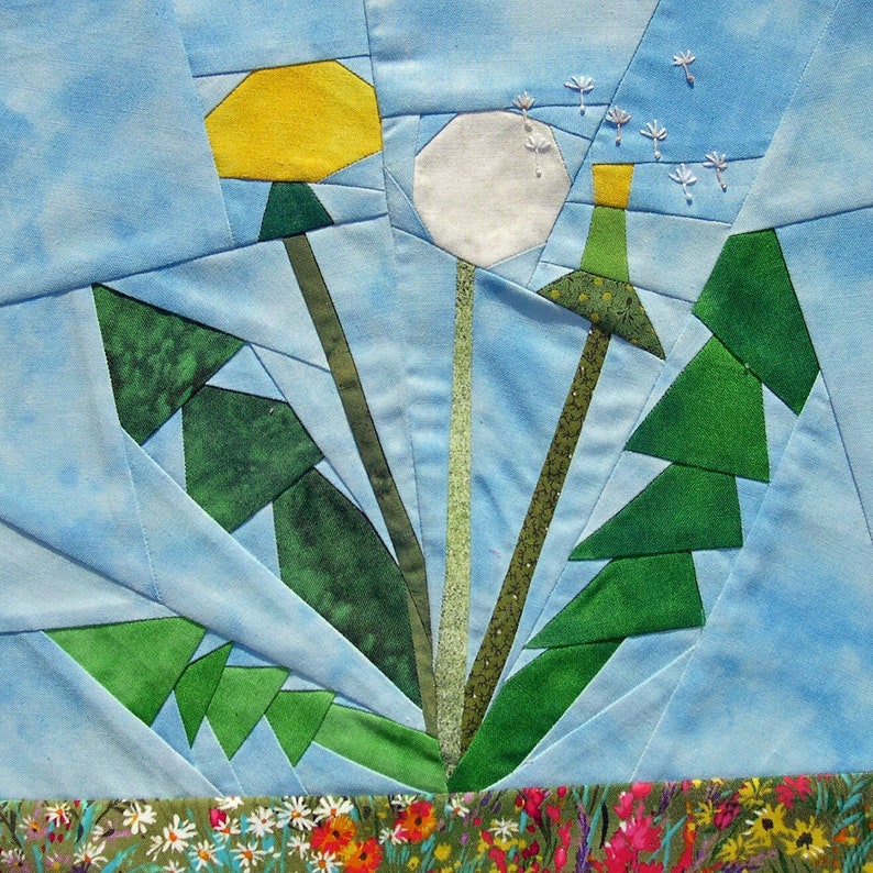 Dandelion Paper Piecing Pattern - Etsy