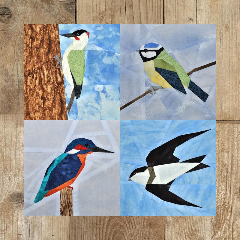 Paper Piecing Bird - Etsy