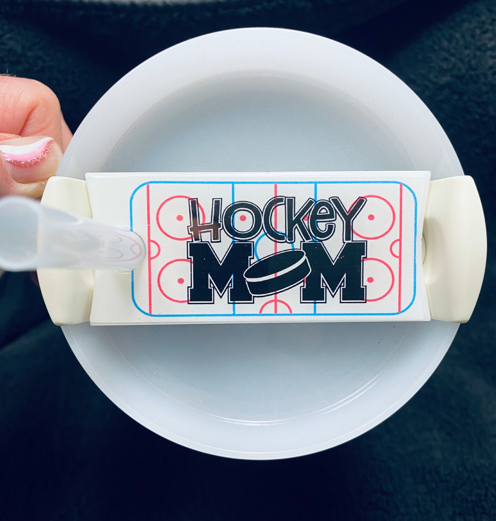 Stanley Name Plate Tumbler Tag, Hockey Mom Plates, Sports Name Tags ...
