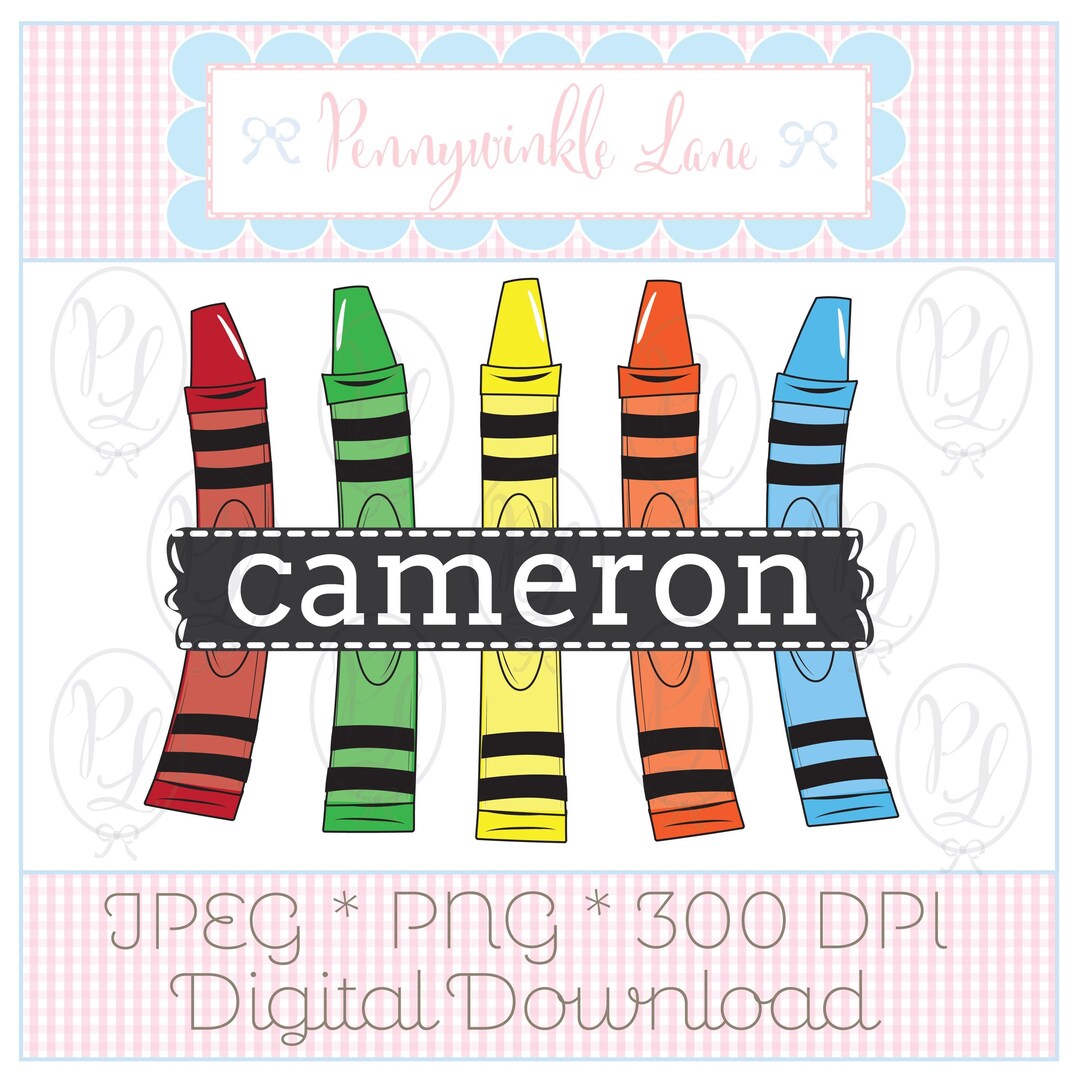 Primary Crayon Back to School Design (PNG, JPEG) - Etsy