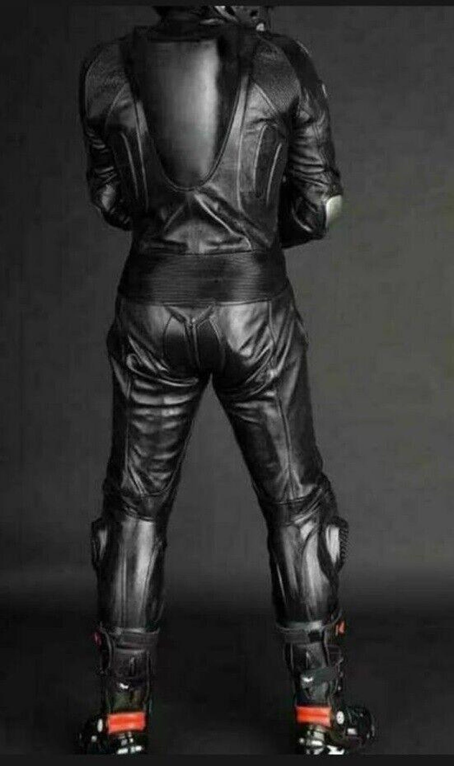 Leather Motorcycle Racing Suit - Free Customization , CE Marked- Black ...