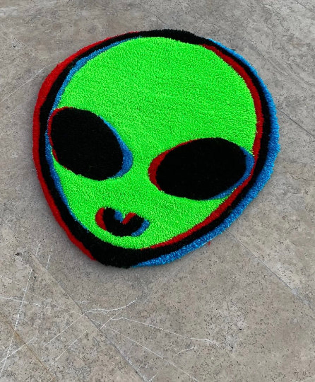 Alien Head Tufted Rug, Alien Rug, Handmade Tufting Custom Rug, Space ...