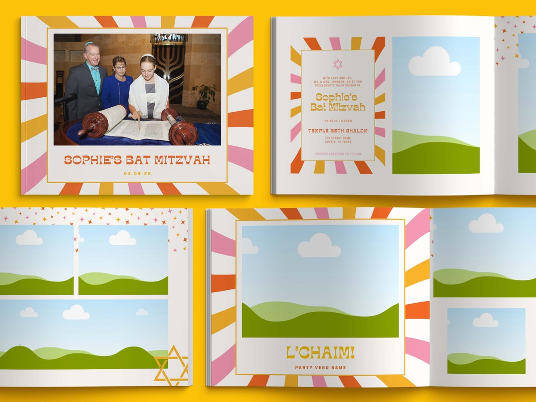 CUSTOMIZABLE Photo Album 22+ Pages, Editable Canva Template, Retro ...