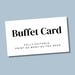 Minimal Modern Buffet Food Cards EDITABLE, Tented & Flat, Printable ...