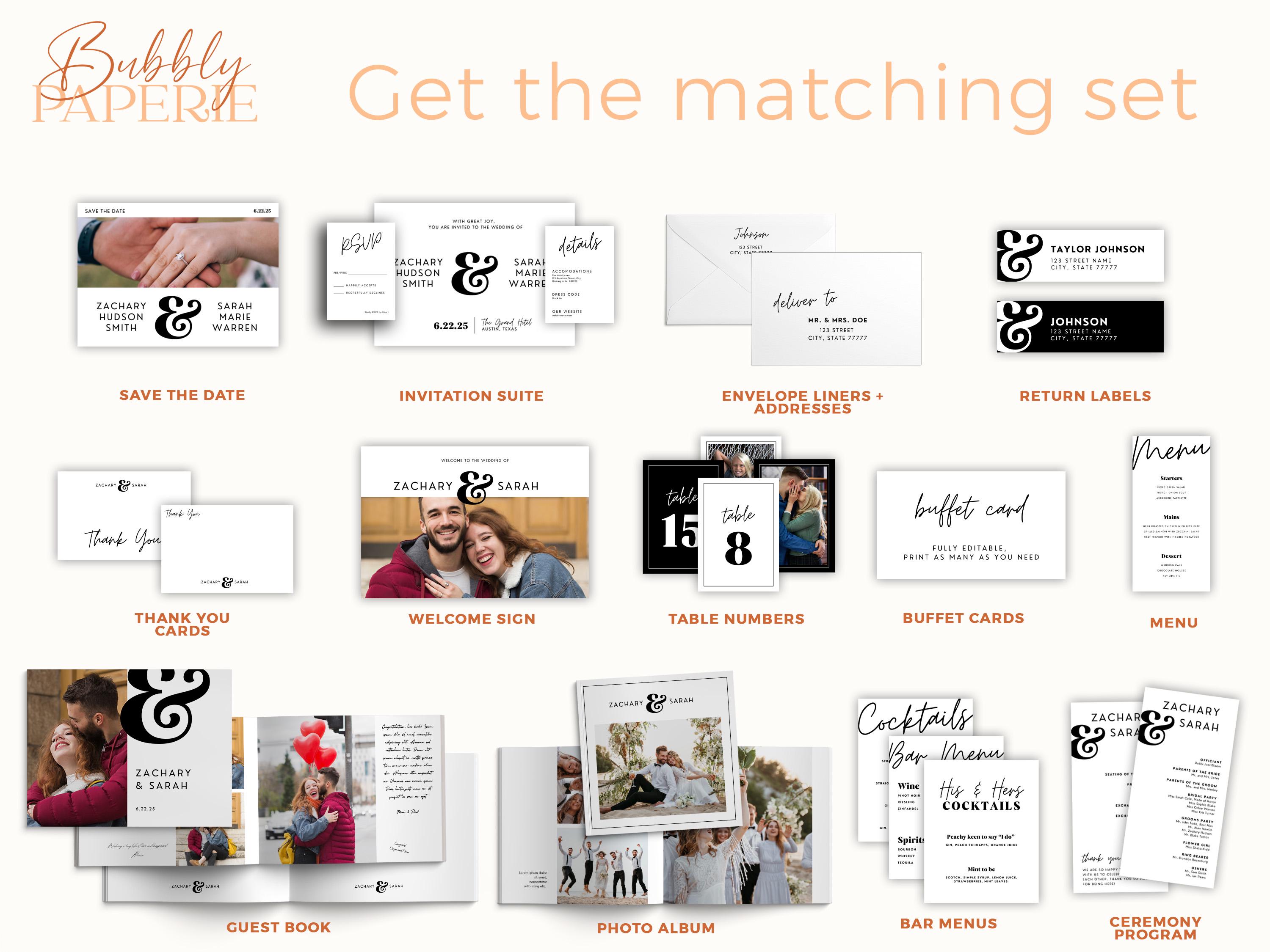 Modern Minimal Buffet Food Cards EDITABLE, Tented & Flat, Printable ...