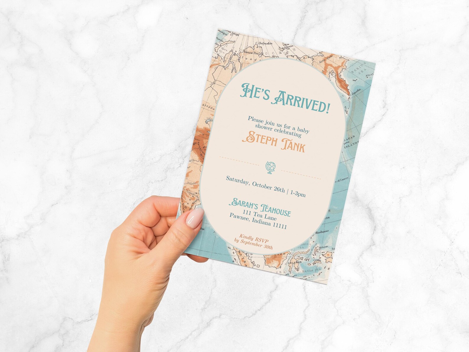 EDITABLE Travel Map Baby Shower Invitation Template, Printable Invite ...