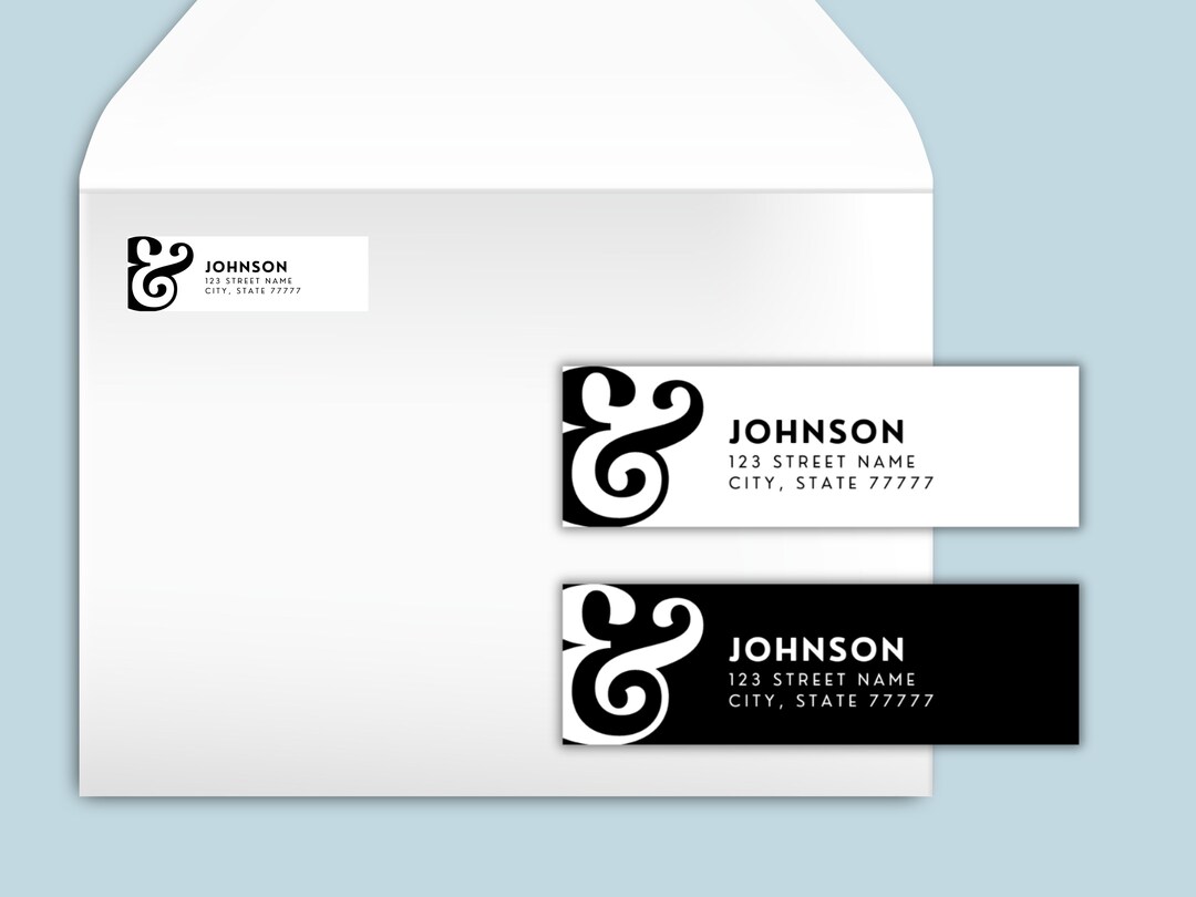 Modern Minimal Return Labels EDITABLE Template, Printable Canva Design ...