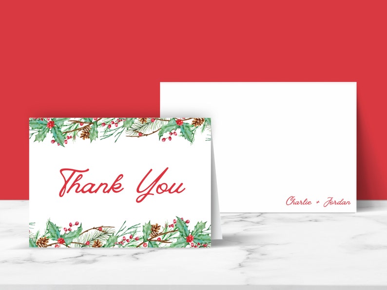 Tarjetas de agradecimiento IMPRIMIBLES Plantillas editables de - Etsy México