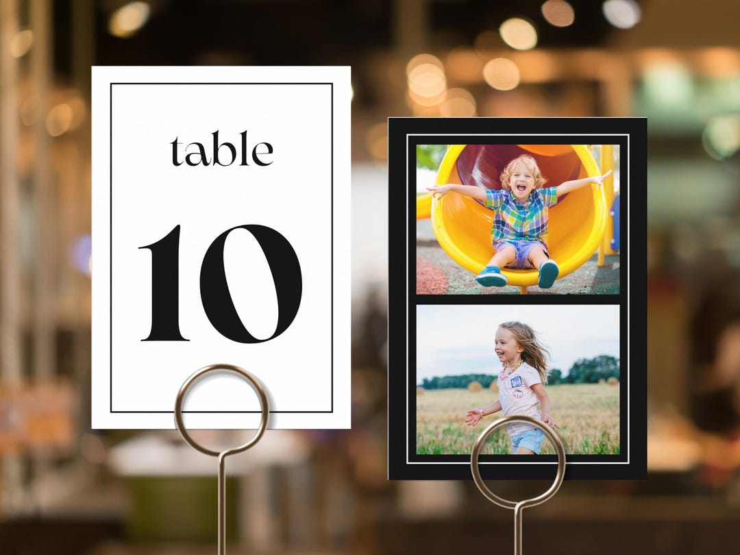 EDITABLE Minimalist Modern Table Numbers, Printable Templates With ...