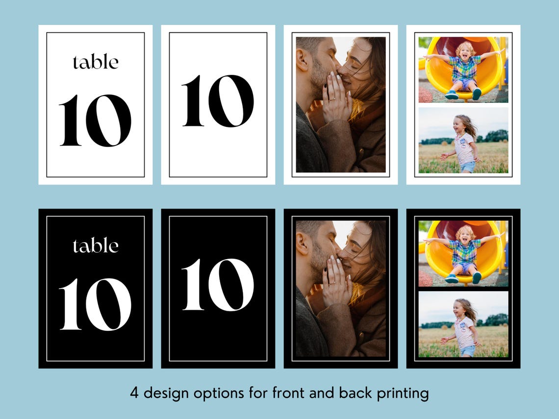 EDITABLE Minimalist Modern Table Numbers, Printable Templates With ...