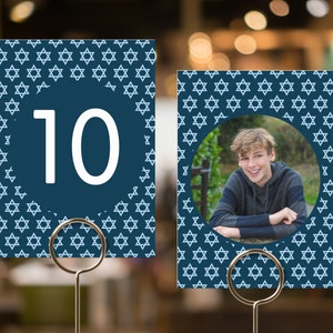 EDITABLE Event Table Numbers Template, Blue Star of David Printable ...