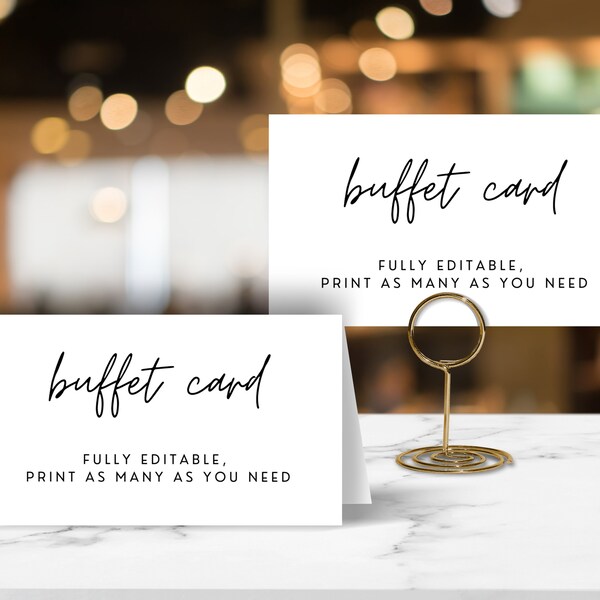 Buffet Food Labels - Etsy