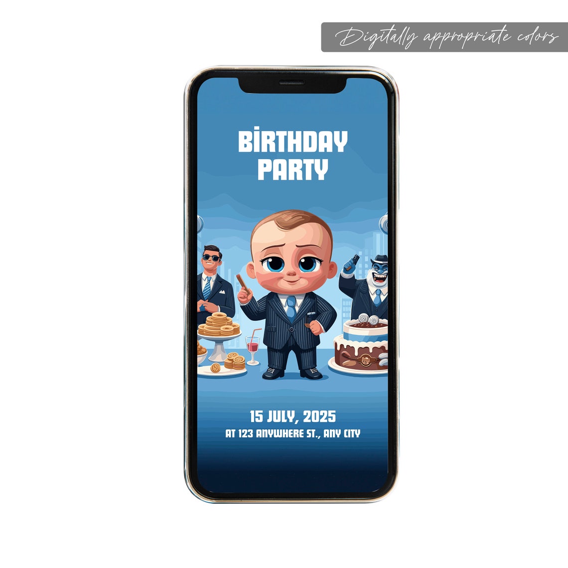 The Boss Baby Party Invitation Printable Baby Boss Birthday Invite ...