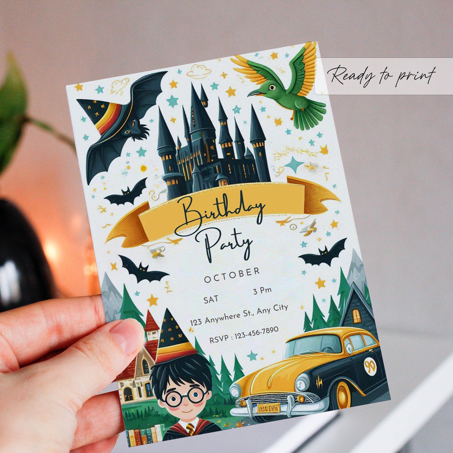 Wizards Birthday Invitation Printable Wizards Birthday Invite Birthday ...