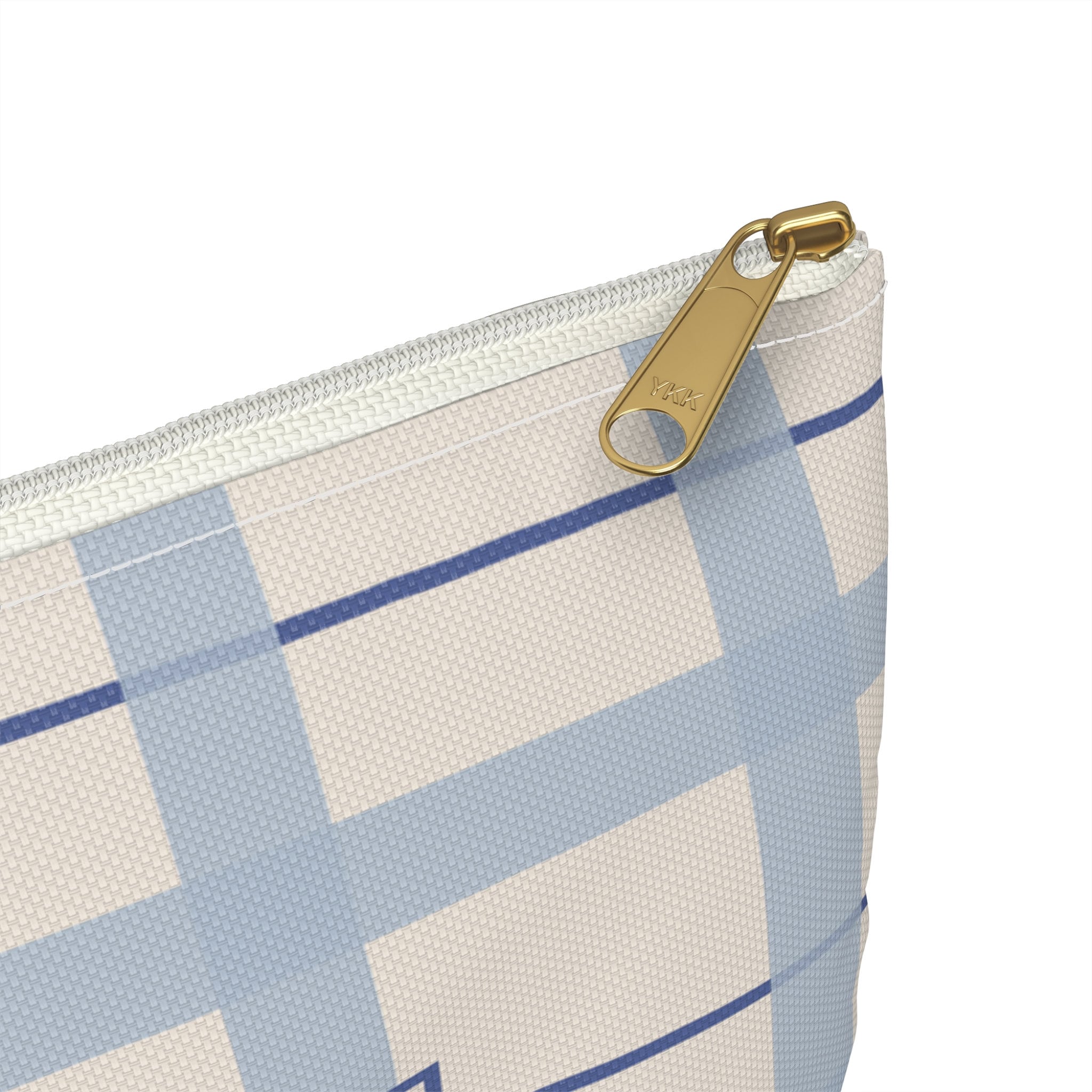Needlepoint Project Bag - NDLPT, Blue and Cream Plaid | Needlepointer ...