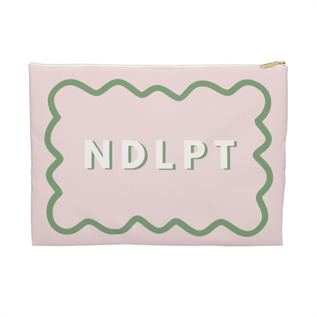 Needlepoint Project Bag - NDLPT, Scalloped Border Pink and Green ...