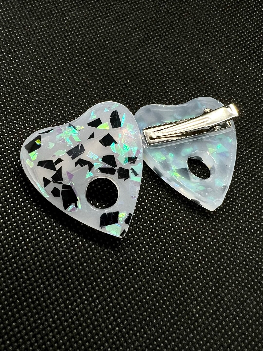 Holographic Glitter Planchette Hair Clips - Etsy