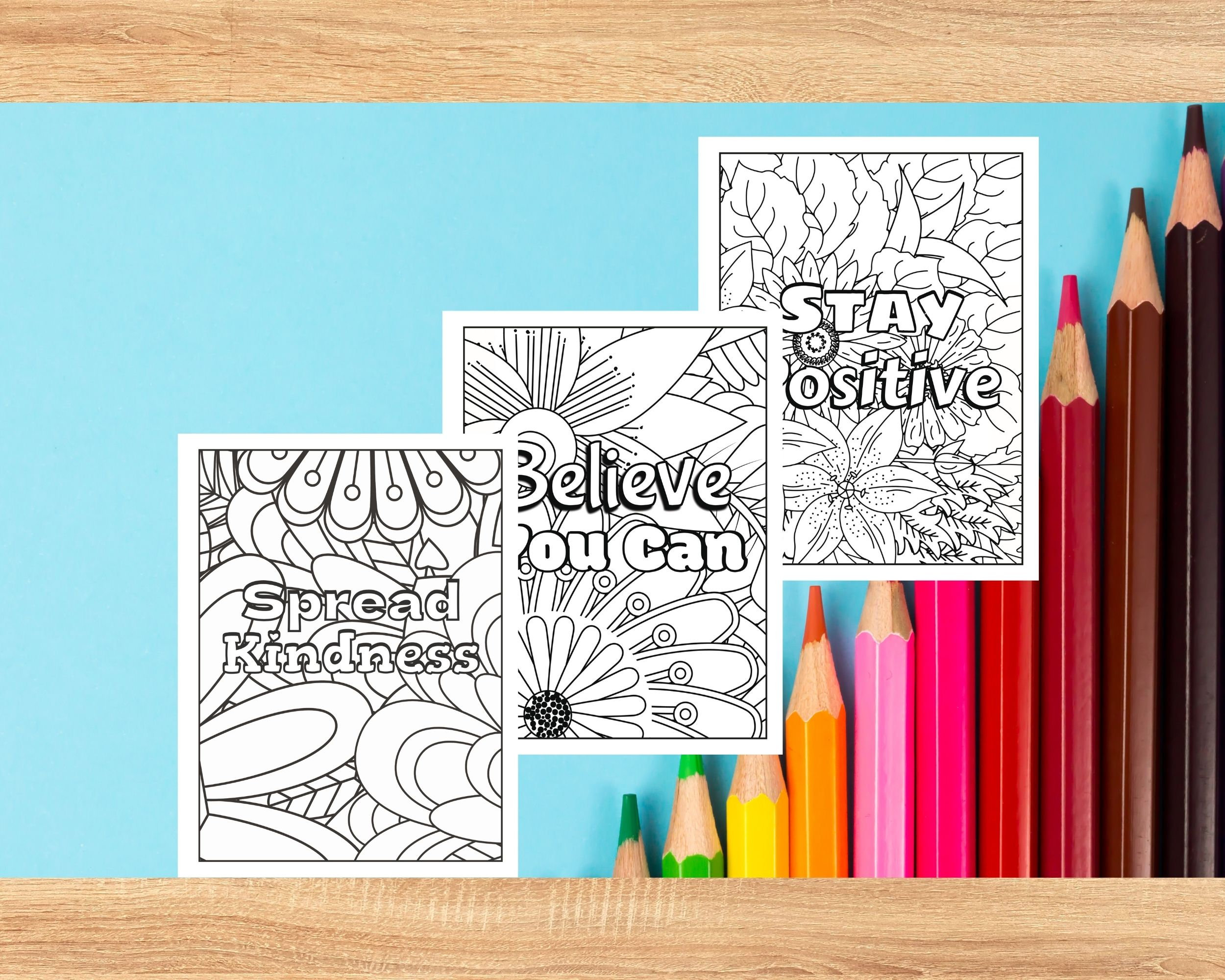 Positive Quotes Coloring Pages With 101 Motivating Affirmations ...