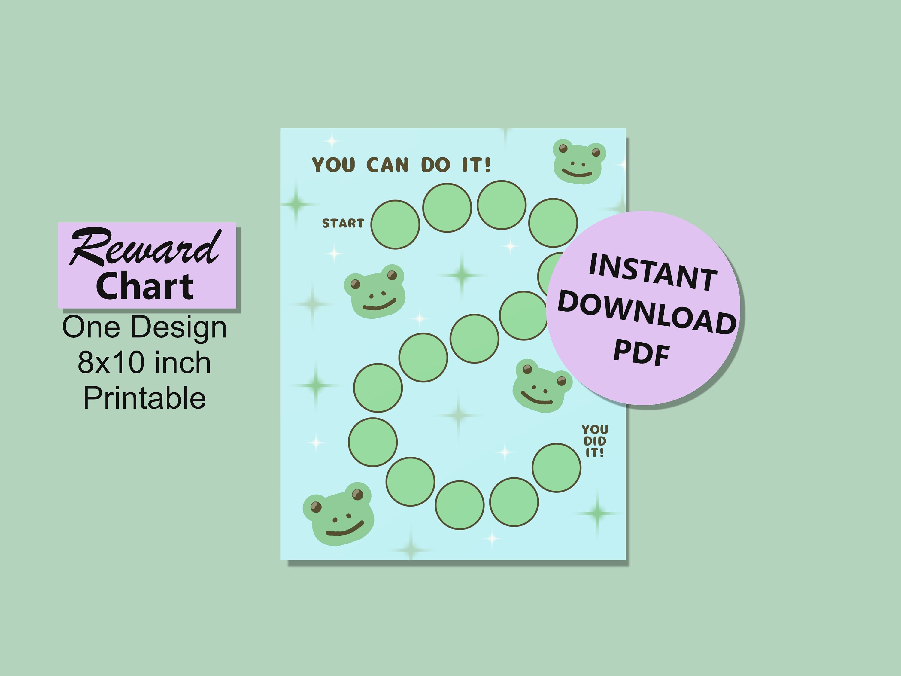 Printable Froggy Pond Reward Chart Kids Behavior Chart - Etsy