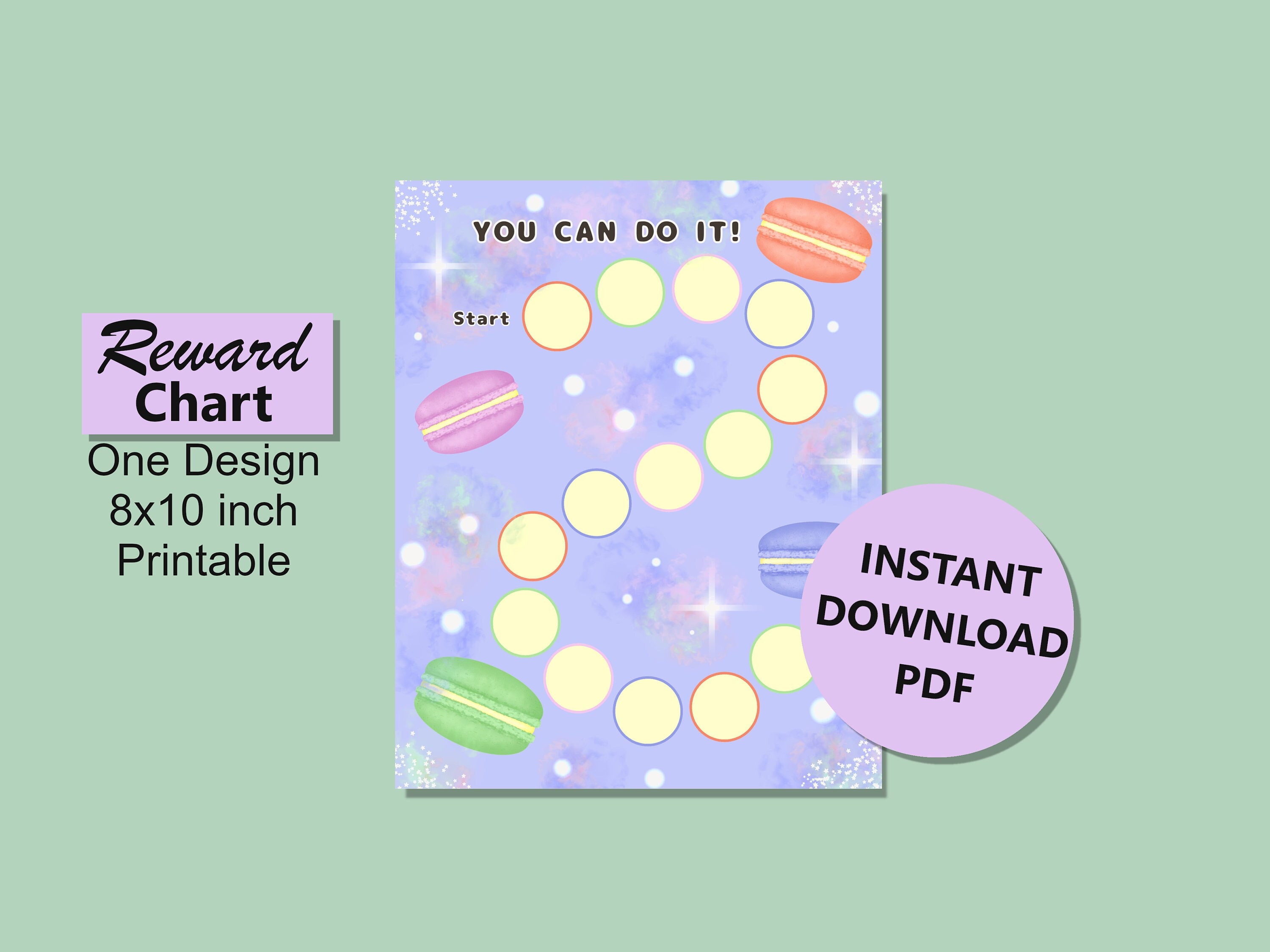 Printable Galaxy Cookies Reward Chart Kids Behavior Chart - Etsy