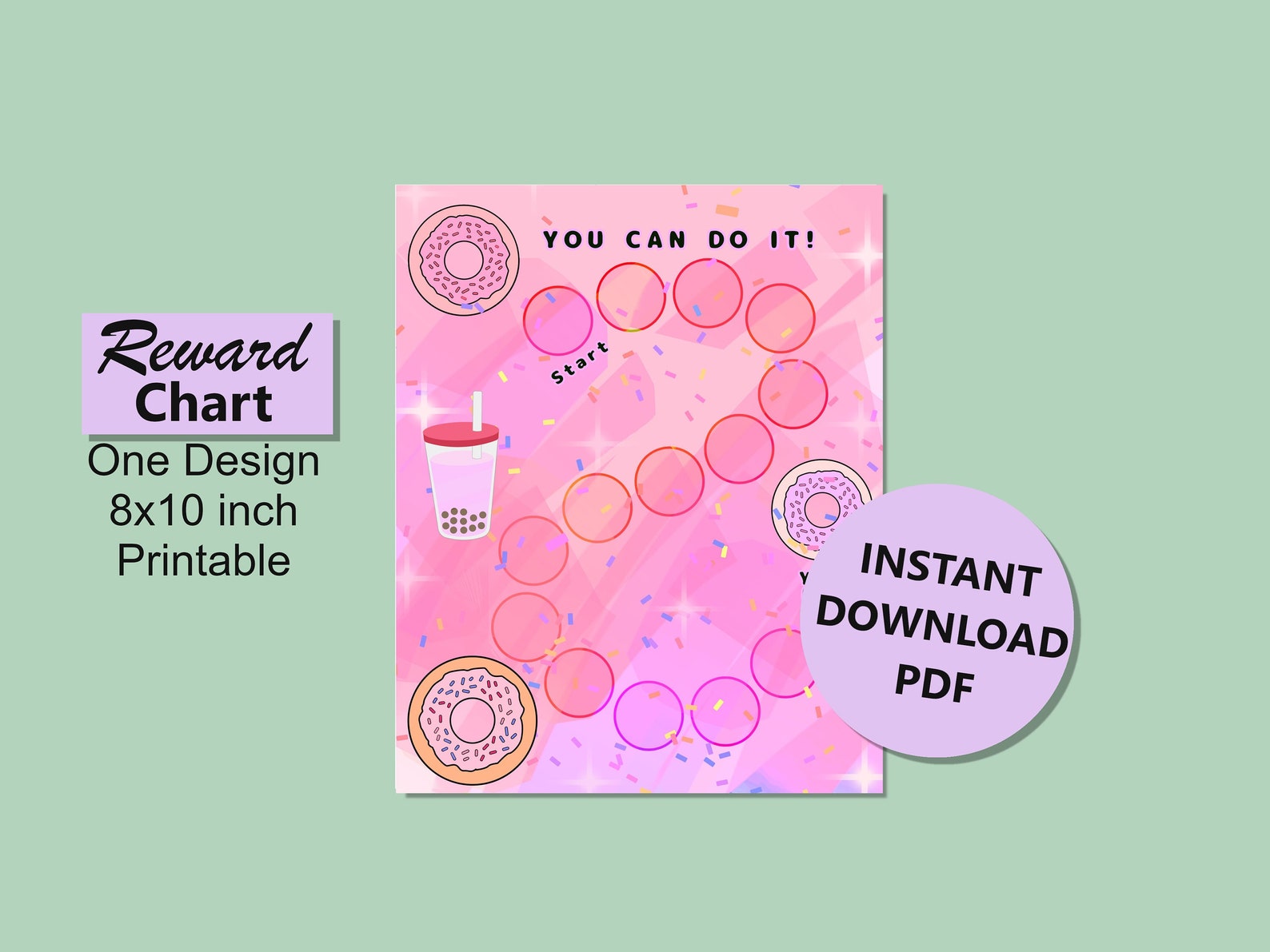Printable Donut Sprinkle Reward Chart Kids Behavior Chart - Etsy