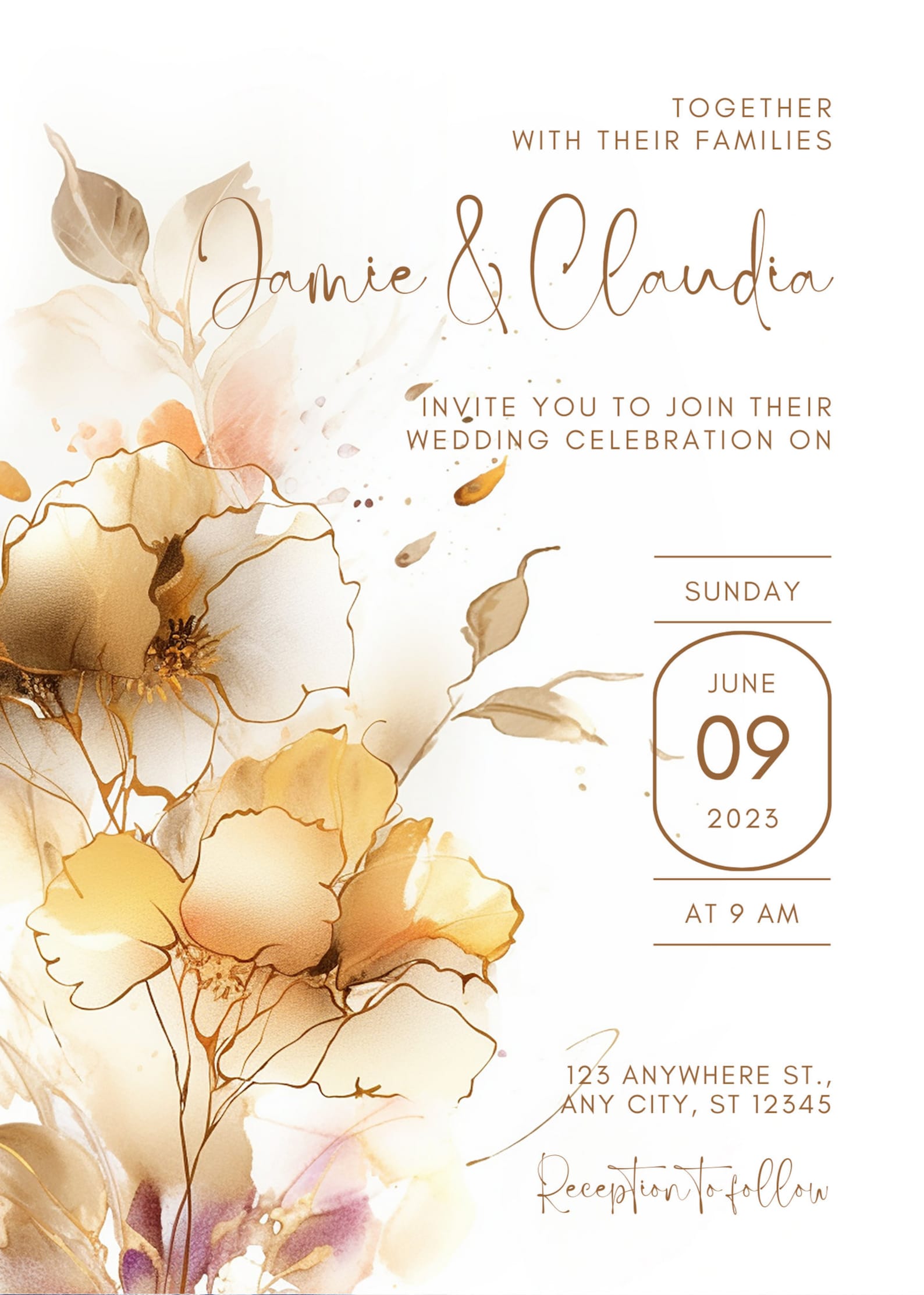 Wedding Invitations Template | Personalized Details | Editable - Etsy