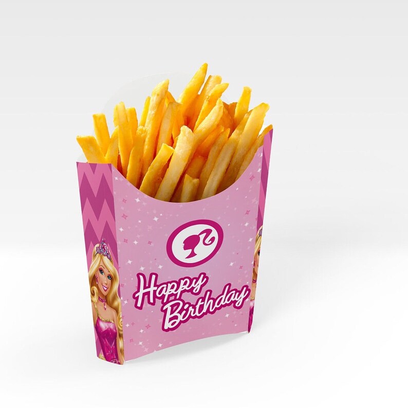 Barbie Themed Party Boxes, Hamburgers, French Fries, Popcorn and More ...