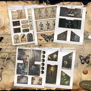 Dark Academia Junk Journal BUNDLE Gothic Printable Journal Kit Witch ...