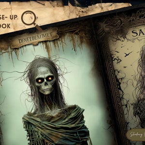 Creepy Zombie Junk Journal Pages Gothic Collage Sheets Scrapbooking ...