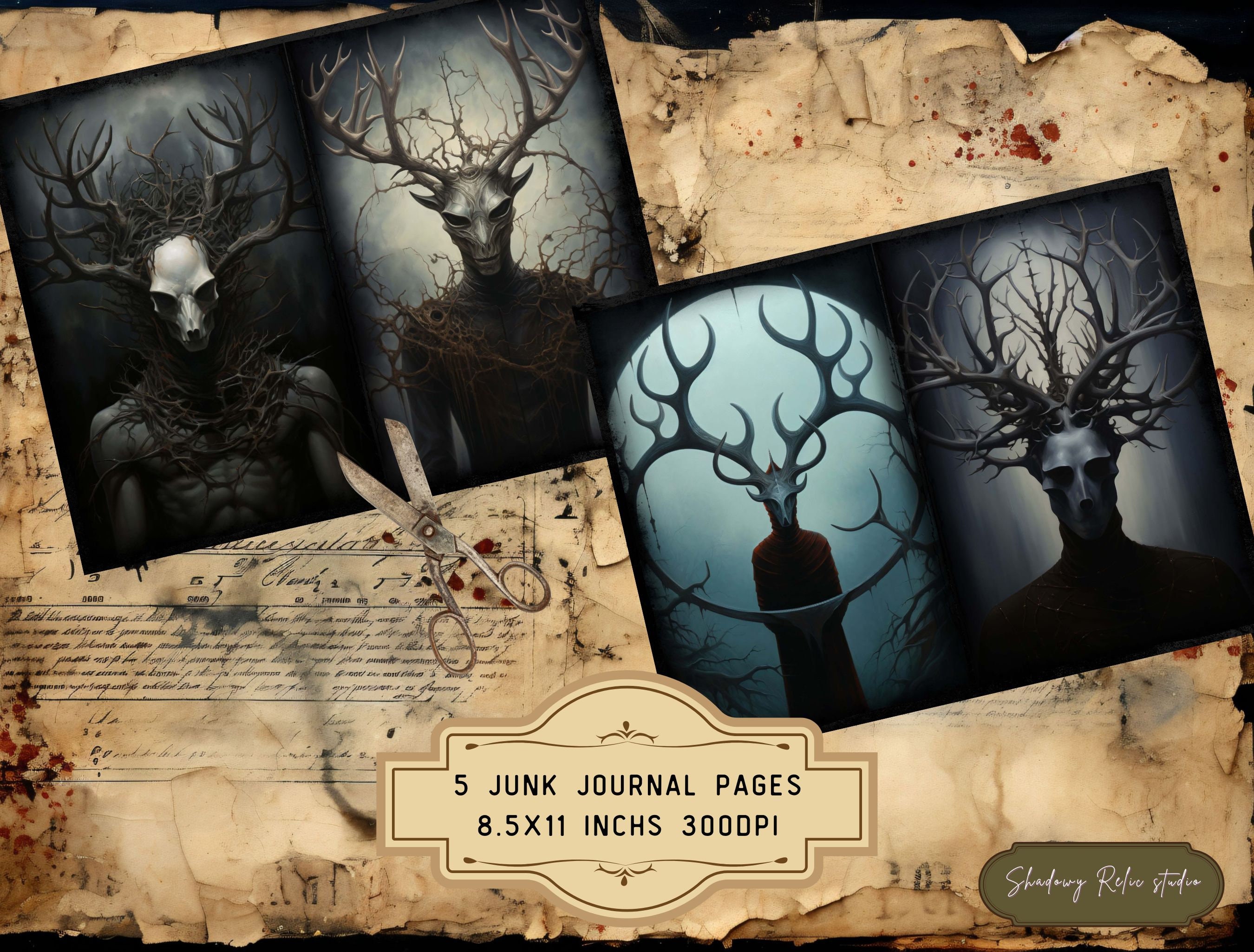 Gothic Creature Junk Journal Printable Mysterious Creature Junk Journal ...