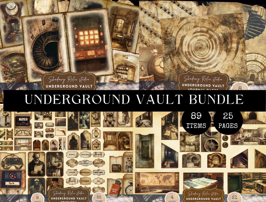 Underground Vault Post-apocalyptic Junk Journal Kit – Underground ...