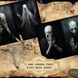 Ghost Junk Journal Pages Gothic Printable Pages Collage Sheets ...